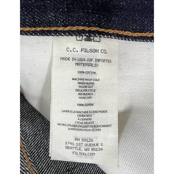 Filson | Jeans | Filson Rail Splitter Selvedge Straight Leg Jeans Mens ...
